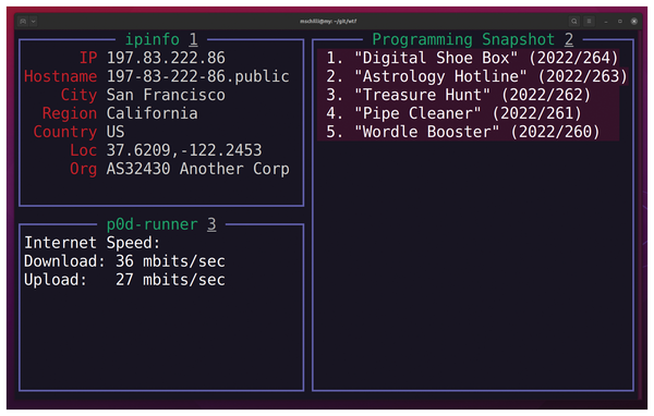 Programming Snapshot – Terminal Dashboard » Linux Magazine