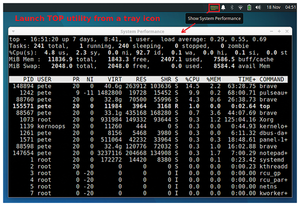 Bespoke System Tray Linux Magazine
