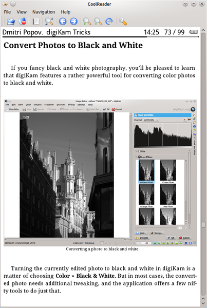 Read E-books with Cool Reader » Linux Magazine