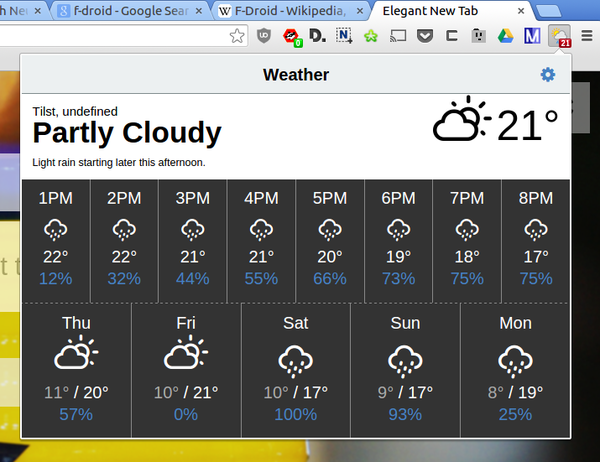 Extension Watch: Convenient Weather Forecast wi... » Linux Magazine