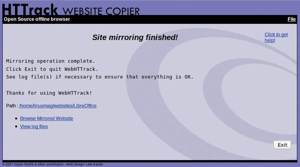 WebHTTrack Website Copier » Linux Magazine