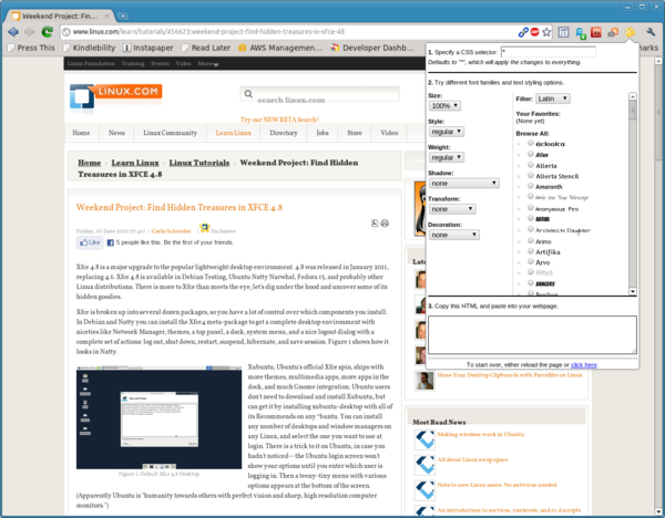 Extension Watch: Google Font Previewer » Linux Magazine