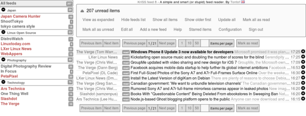 KrISS Feed: Self-Hosted RSS Reader » Linux Magazine