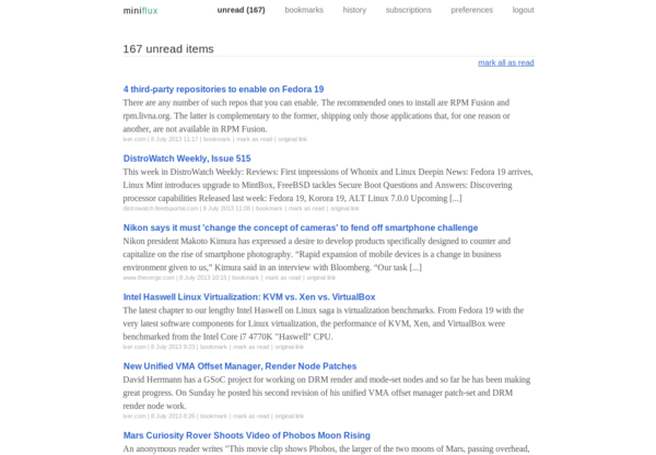 Miniflux: No-frills RSS aggregator » Linux Magazine