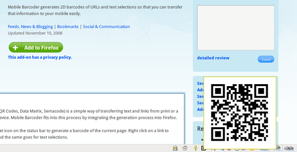 Extension Watch: Turn URLs into QR codes with M... » Linux Magazine