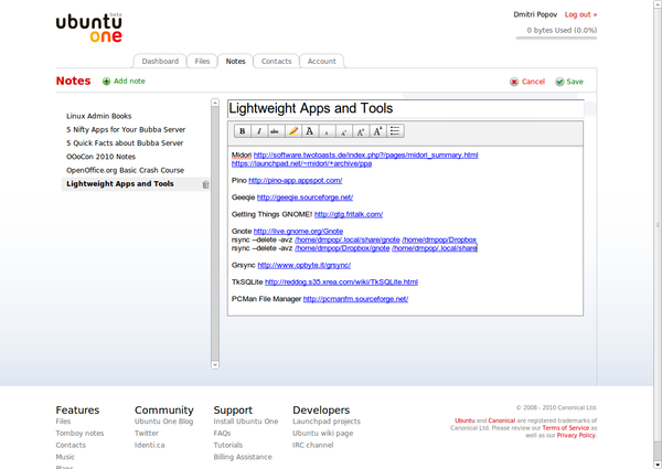 Sync Tomboy Notes with Ubuntu One » Linux Magazine