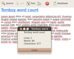 Add a Word Count Feature to Tomboy » Linux Magazine
