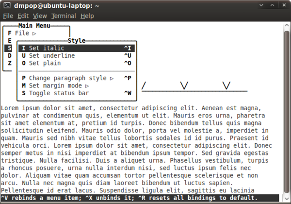 WordGrinder: Word Processing Terminal Style » Linux Magazine
