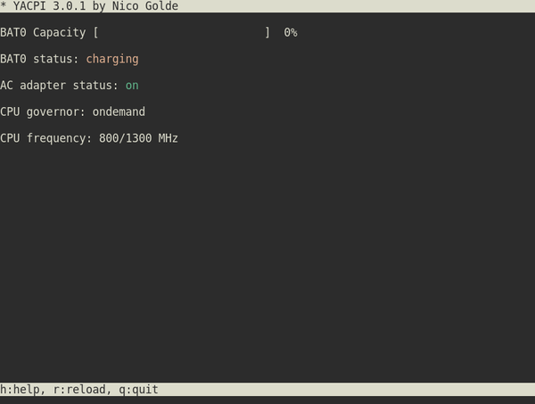 Monitor ACPI with yacpi » Linux Magazine